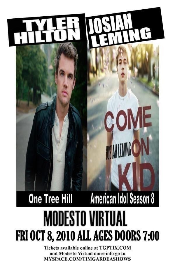 Oct 08, 2010: Tyler Hilton / Josiah Leming at Modesto Virtual Modesto ...