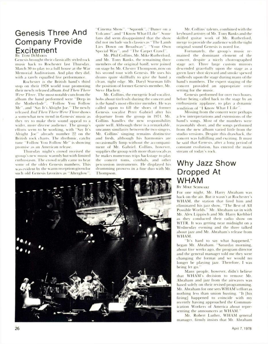 Genesis's 1978 Concert & Tour History | Concert Archives