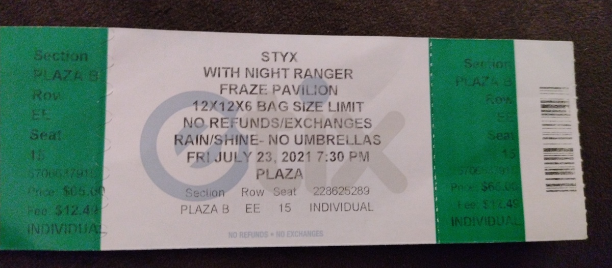 Styx's 2021 Concert & Tour History | Concert Archives