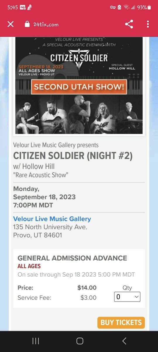 Citizen Soldier Concert & Tour History (Updated for 2024) | Concert ...