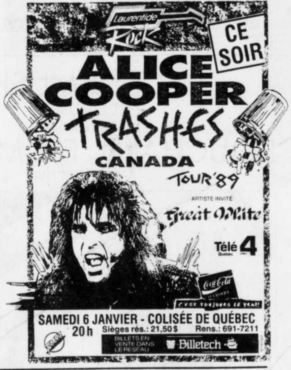 Alice Cooper's 1990 Concert & Tour History | Concert Archives