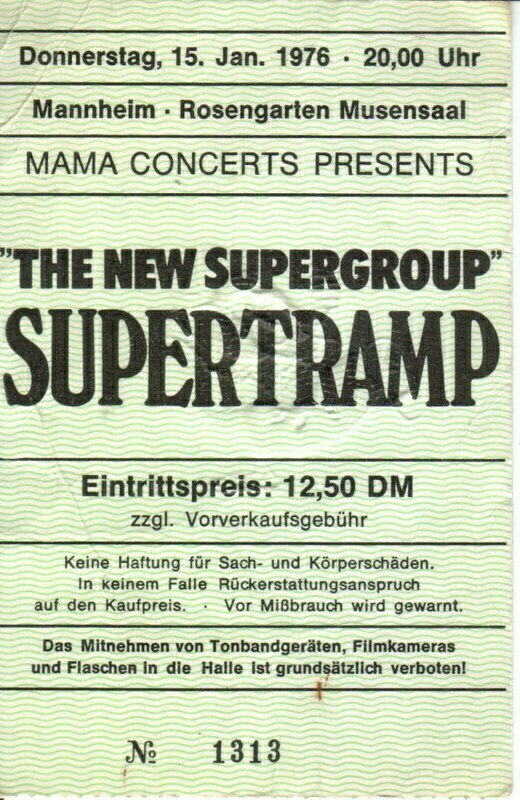 Supertramp Concert & Tour History | Concert Archives