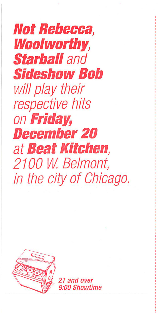 Not Rebecca Concert & Tour History | Concert Archives