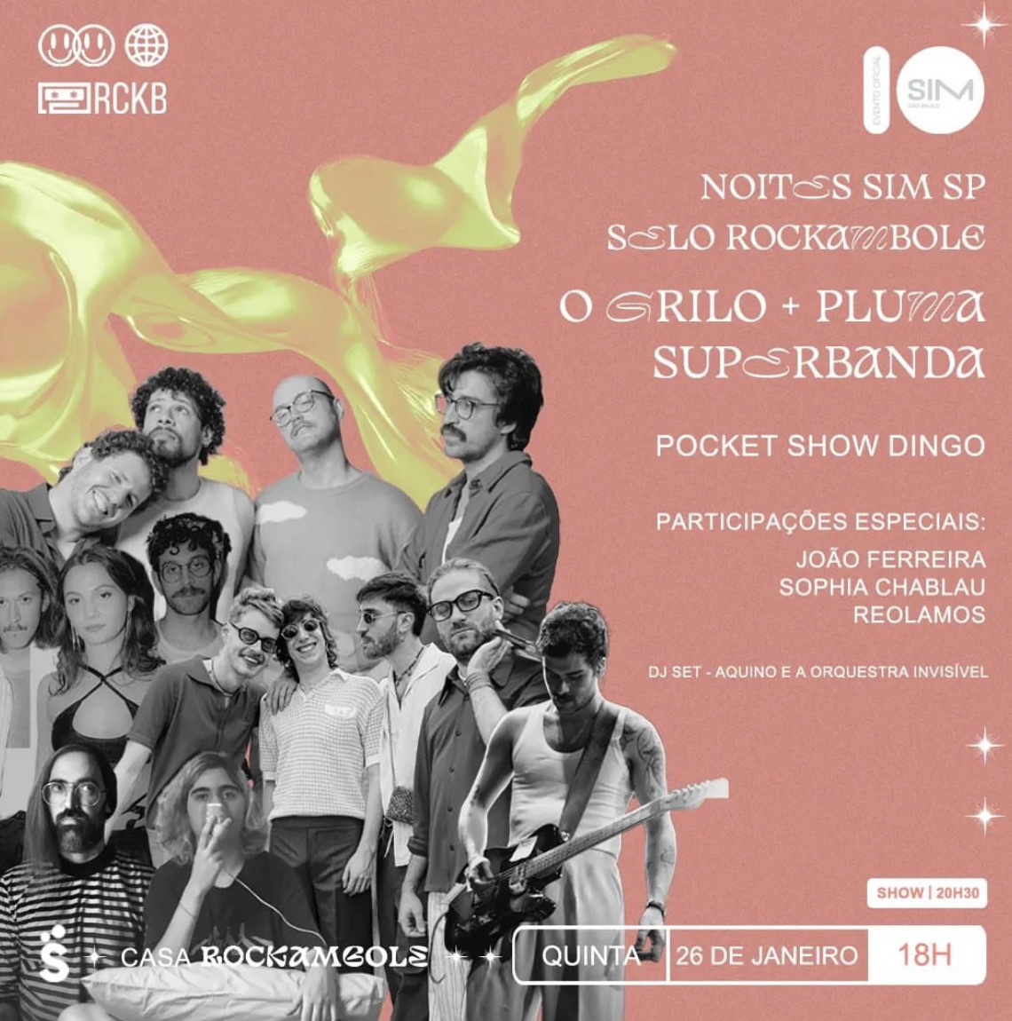 Jan 26, 2023: O Grilo / PLUMA at Casa Rockambole São Paulo, São Paulo ...