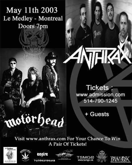 Motörhead Concert & Tour History | Concert Archives