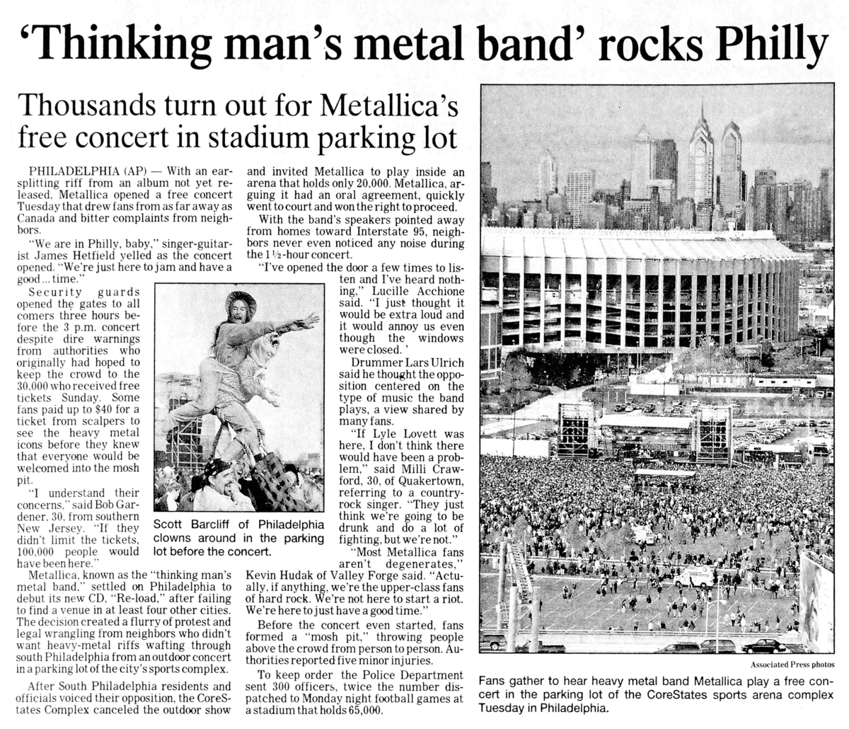 Metallica's 1997 Concert & Tour History | Concert Archives