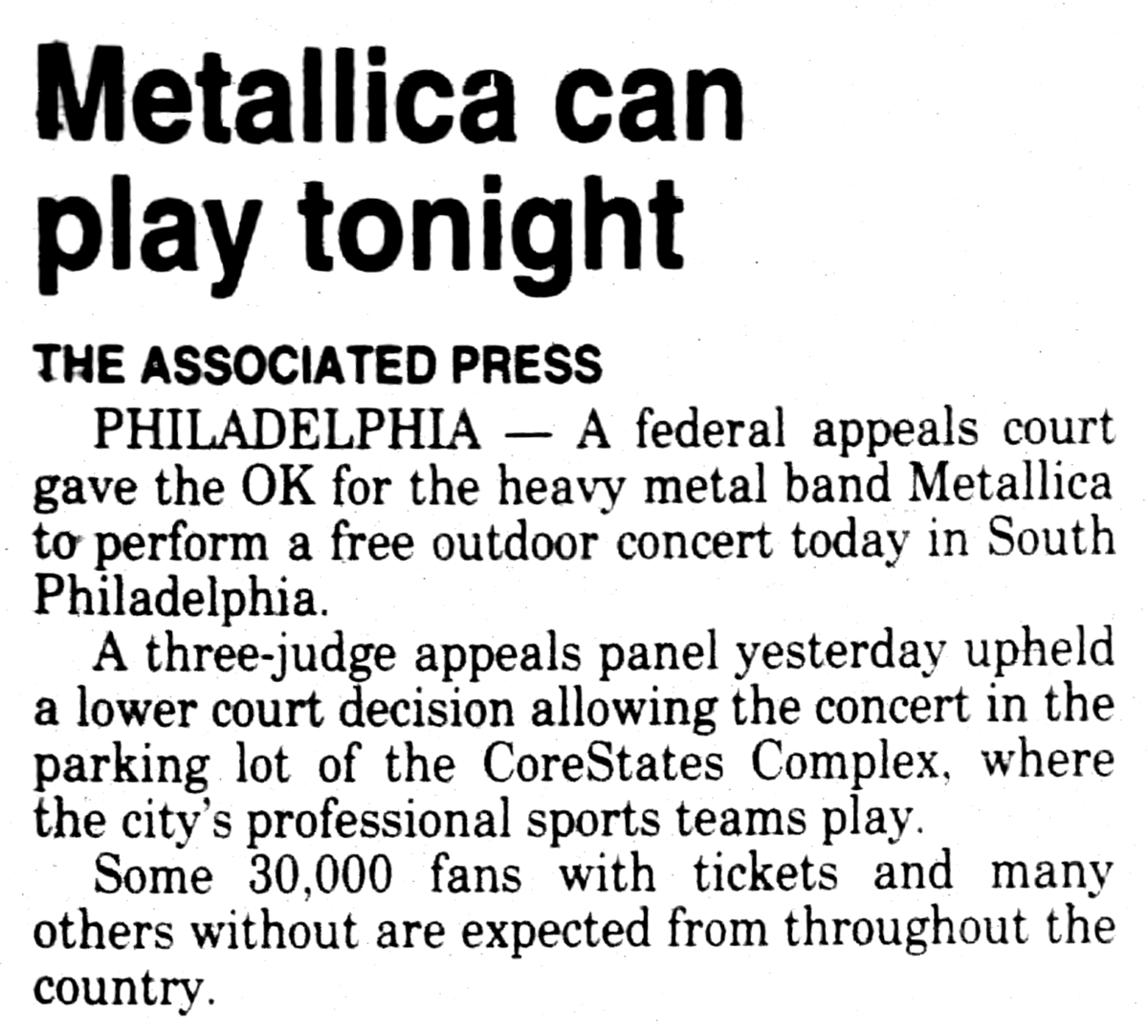 Metallica's 1997 Concert & Tour History | Concert Archives