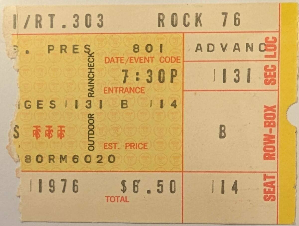 Jul 13, 1976: The Stills Young Band at Richfield Coliseum Richfield ...