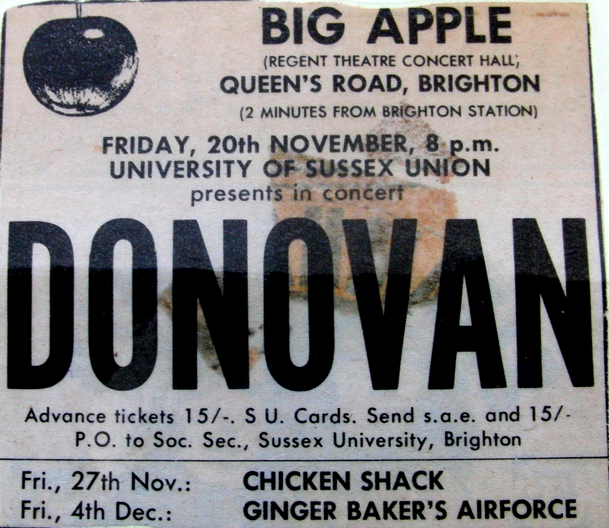 Donovan Concert & Tour History | Concert Archives