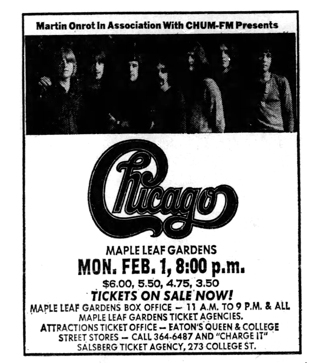 Chicago's 1970 Concert & Tour History | Concert Archives