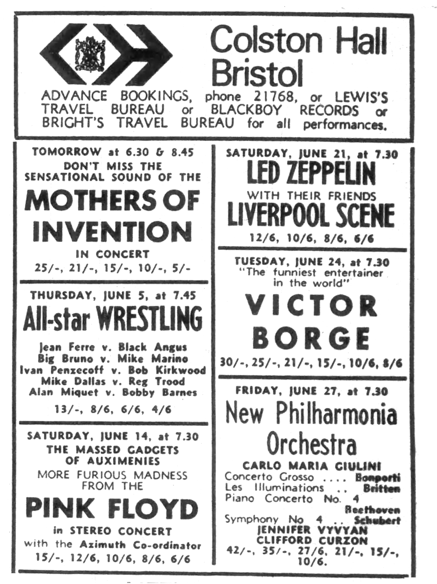 Led Zeppelin's 1969 Concert & Tour History | Concert Archives