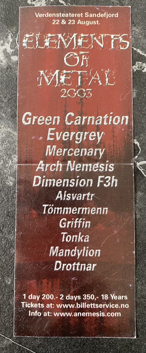 Arch Nemesis Concert & Tour History | Concert Archives