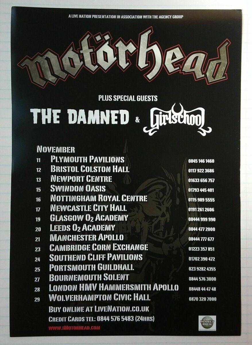 Motörhead Concert & Tour History | Concert Archives