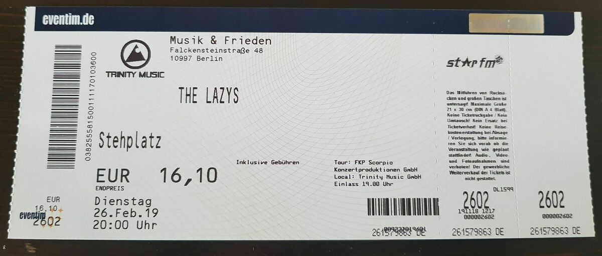 Feb 26, 2019: The Lazys / The Standstills at Musik & Frieden Berlin ...