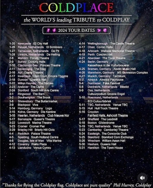 Coldplace: The World's Leading Tribute To Coldplay Concert & Tour ...