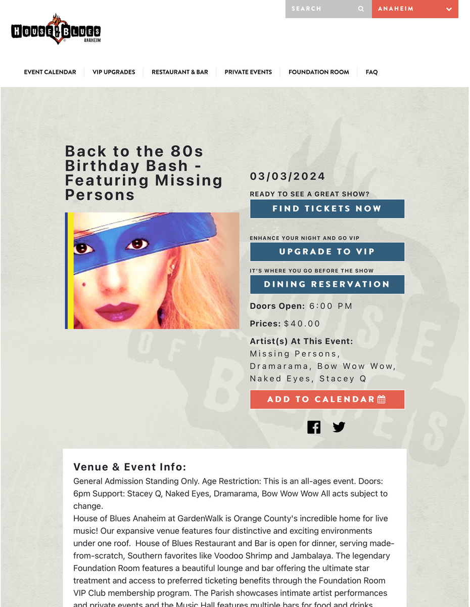 Missing Persons Concert & Tour History (Updated for 2024) | Concert ...