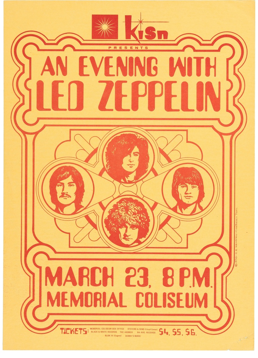Led Zeppelin's 1970 Concert & Tour History | Concert Archives
