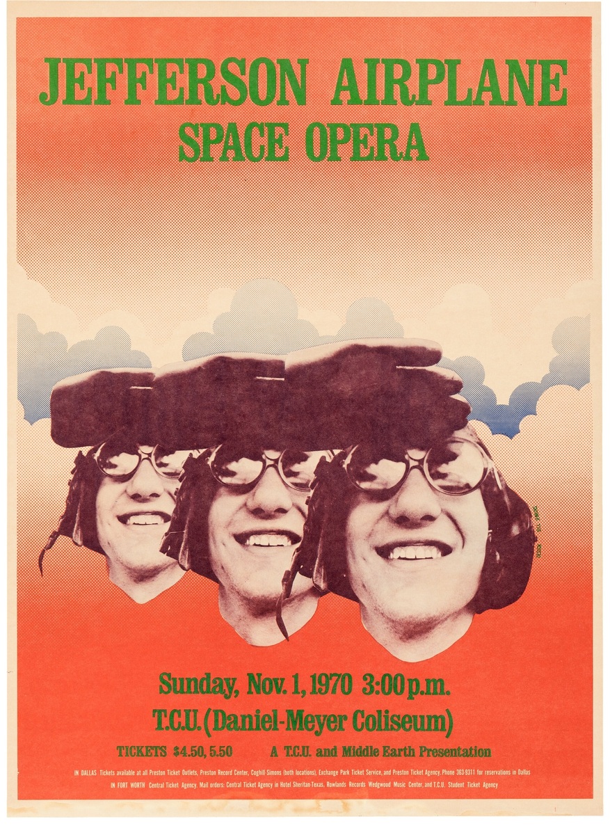 Nov 01, 1970: Jefferson Airplane / Space Opera at Daniel-Meyer Coliseum ...