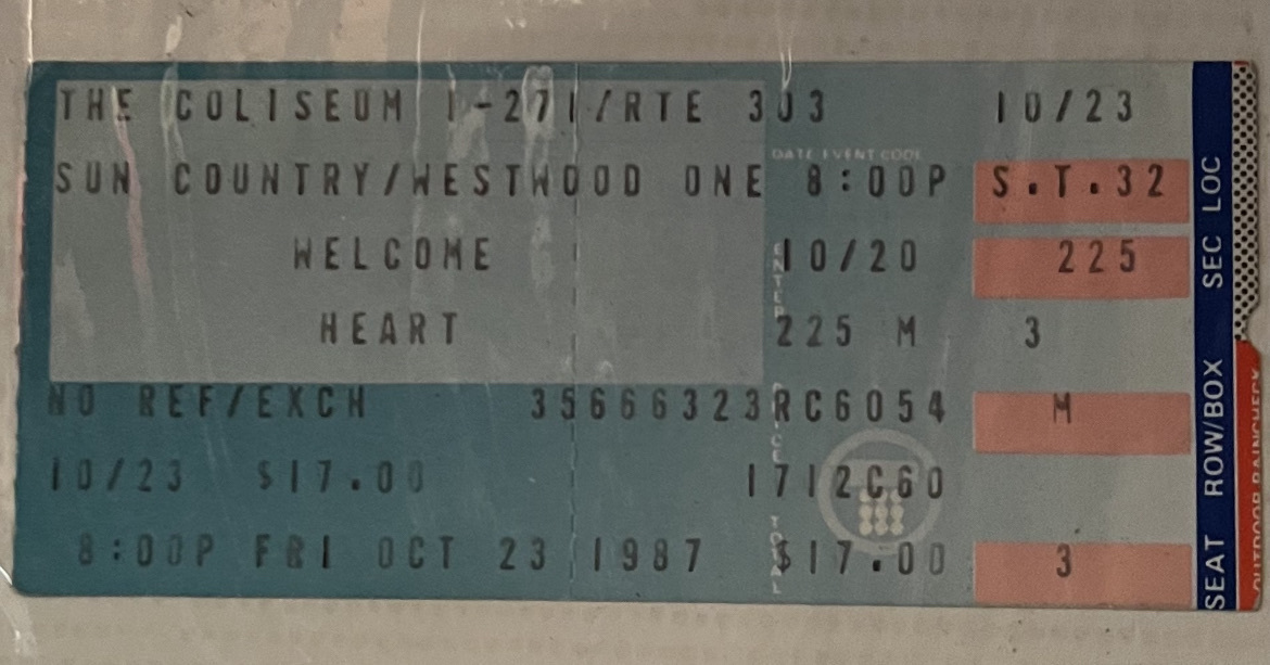 Heart's 1987 Concert & Tour History | Concert Archives