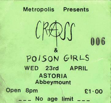 Crass's 1980 Concert & Tour History | Concert Archives