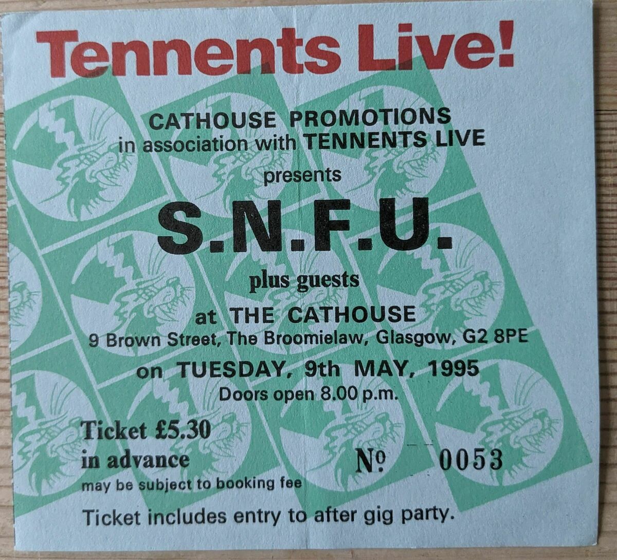 SNFU Concert & Tour History | Concert Archives