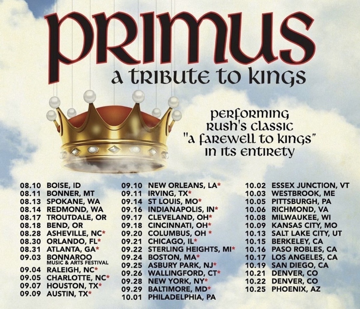 Primus Concert & Tour History (Updated for 2024) | Concert Archives