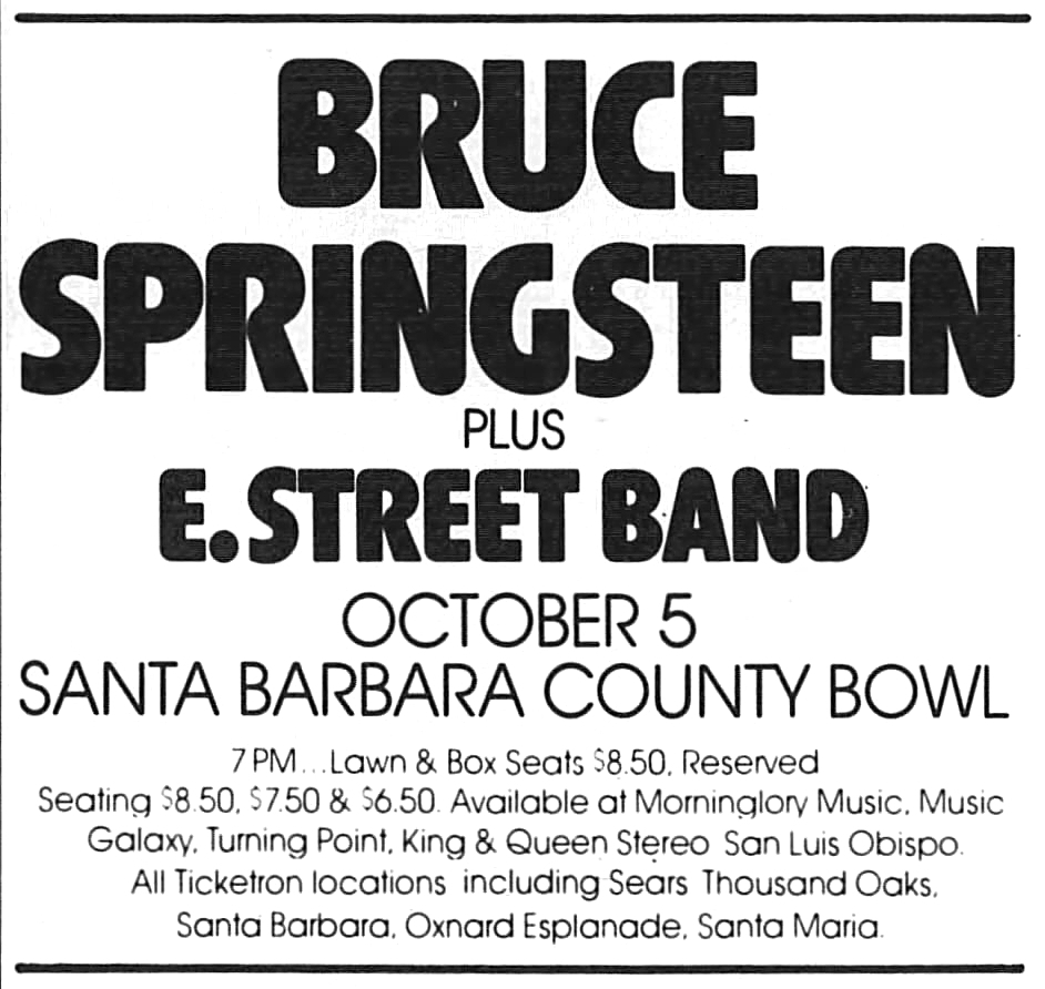 Bruce Springsteen's 1976 Concert & Tour History | Concert Archives