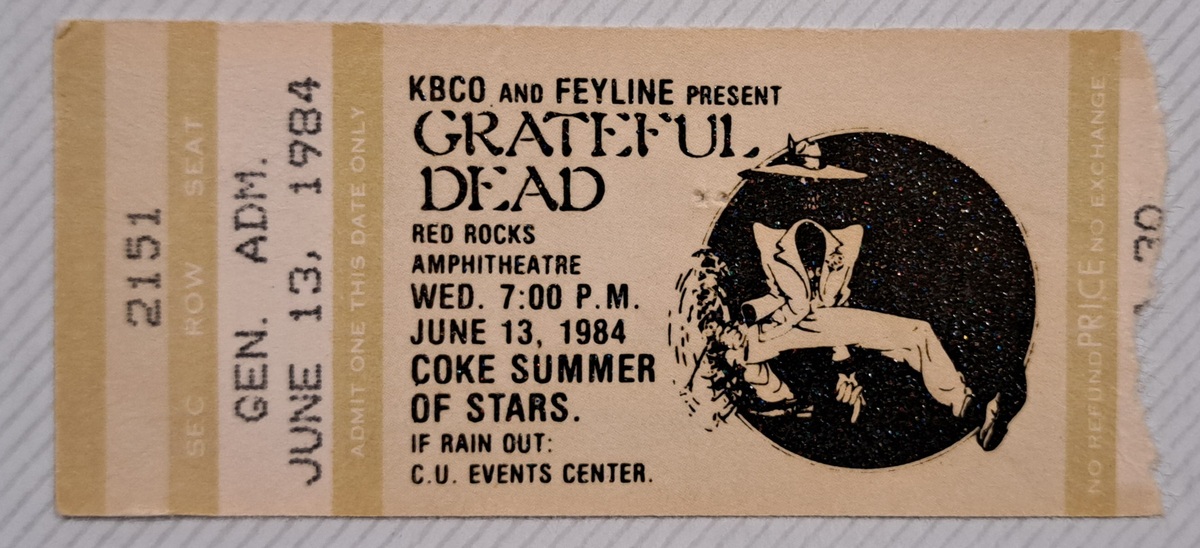 1984 Concert History of Red Rocks Amphitheatre Morrison, Colorado ...