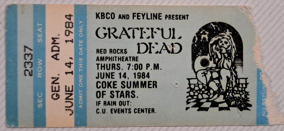 1984 Concert History of Red Rocks Amphitheatre Morrison, Colorado ...