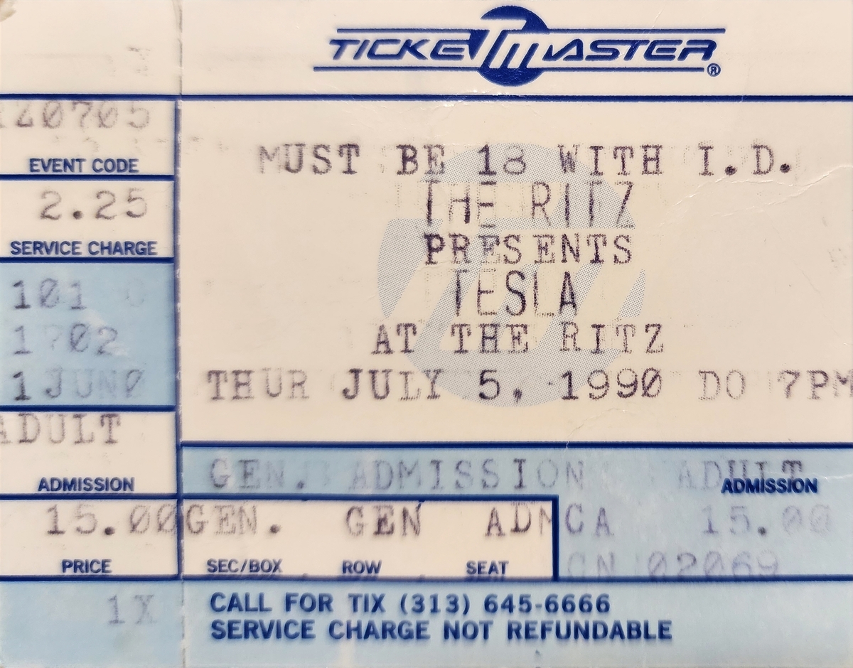 Jul 05, 1990: Tesla at The Ritz Roseville, Michigan, United States ...