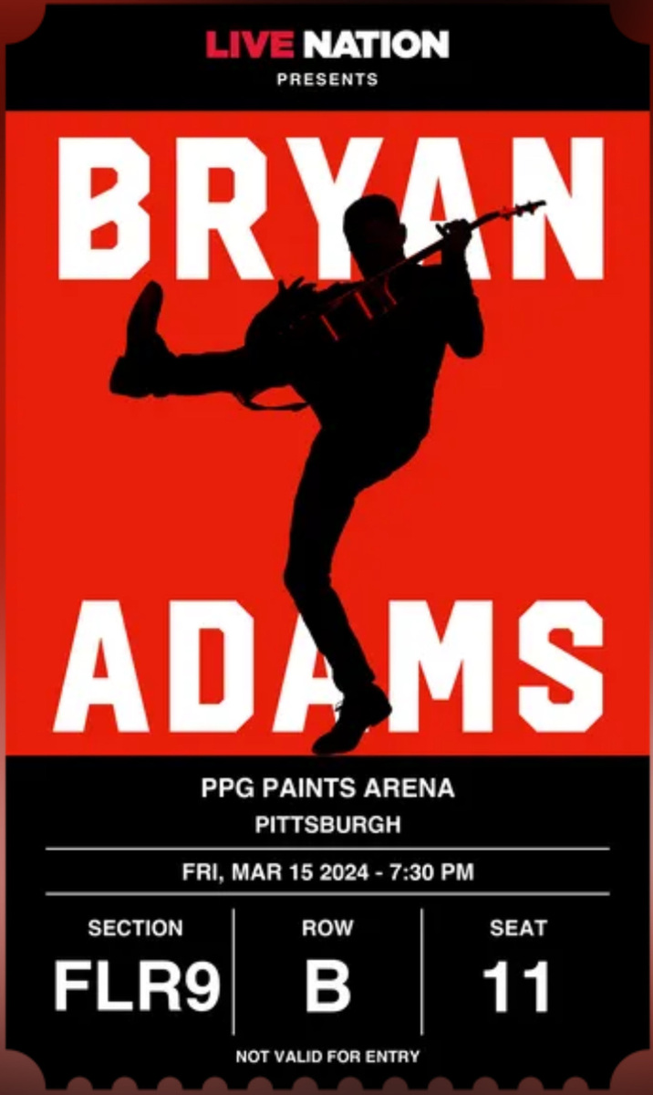 Bryan Adams Concert & Tour History (Updated for 2024) | Concert Archives