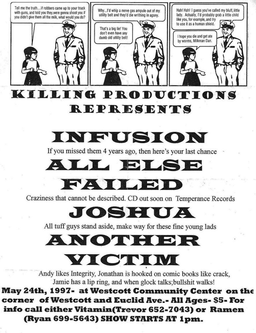 May 24, 1997: Another Victim / all else failed / Joshua / Infusion at ...