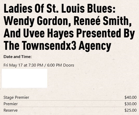 May 17, 2024: Wendy Gordon / Uvee Hayes / Renee Smith at City Winery at ...