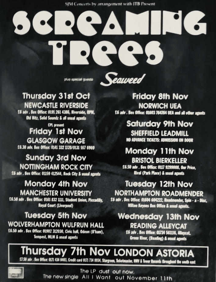 Screaming Trees Concert & Tour History | Concert Archives