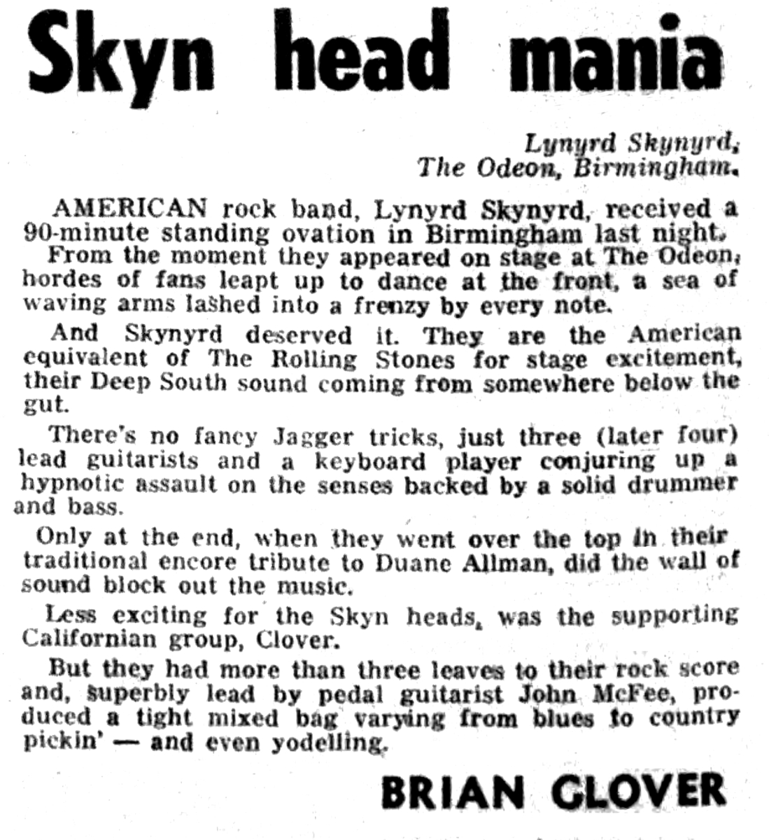 Lynyrd Skynyrd's 1977 Concert & Tour History | Concert Archives