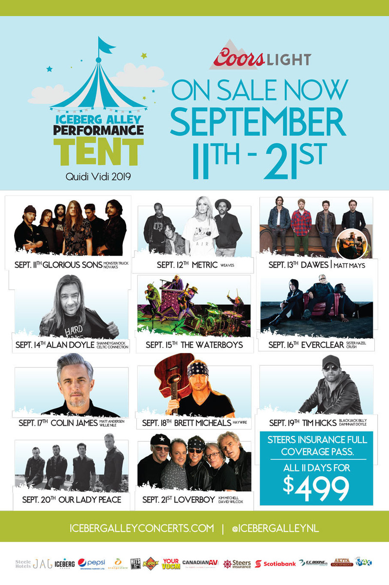 Concert History of Iceberg Alley Performance Tent St. John's ...