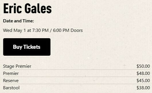 May 01, 2024: Eric Gale at City Winery at City Foundry STL St Louis ...