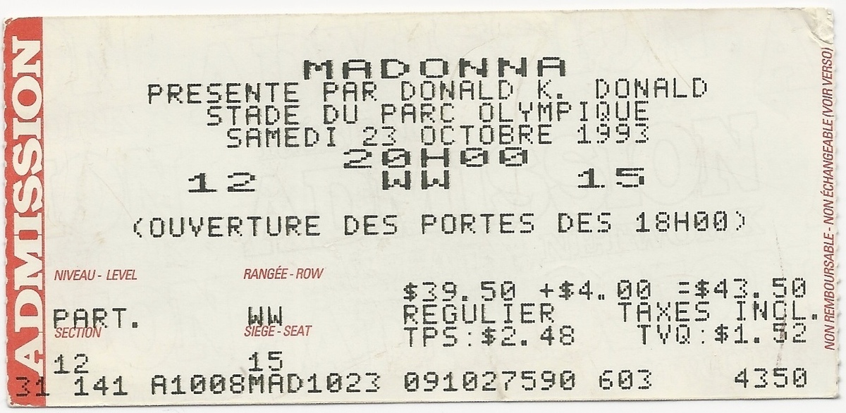 Madonna Concert & Tour History (Updated for 2024) | Concert Archives