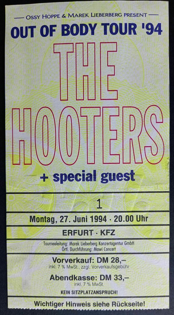 The Hooters Concert & Tour History (Updated for 2024) | Concert Archives