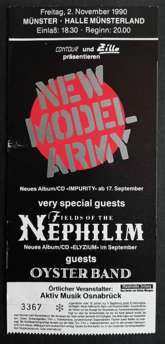 Fields of the Nephilim Concert & Tour History | Concert Archives