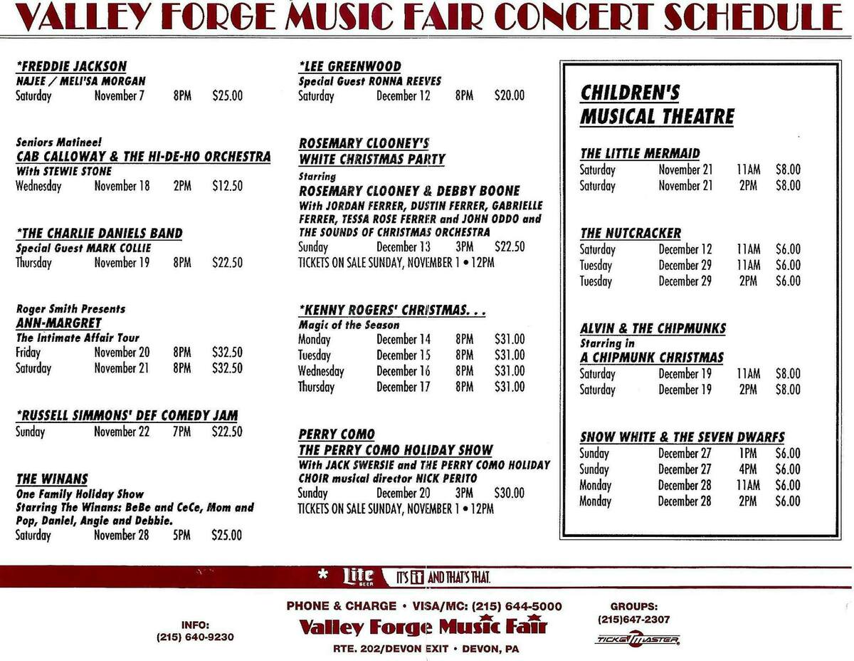 Perry Como Concert & Tour History | Concert Archives