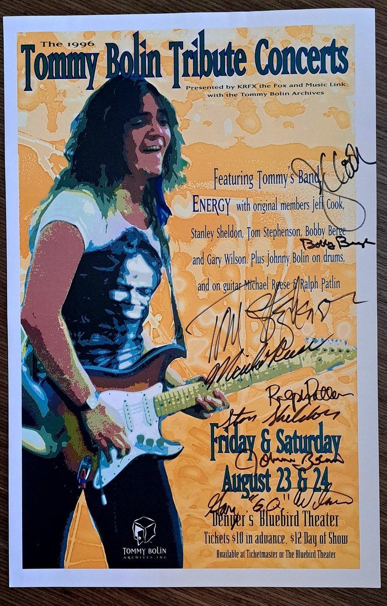 Tommy Bolin Tribute Concert 1996 Concert & Tour History | Concert Archives
