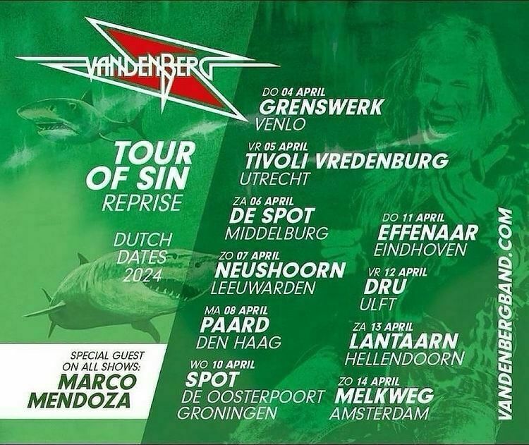 Vandenberg Concert & Tour History (Updated for 2025) | Concert Archives