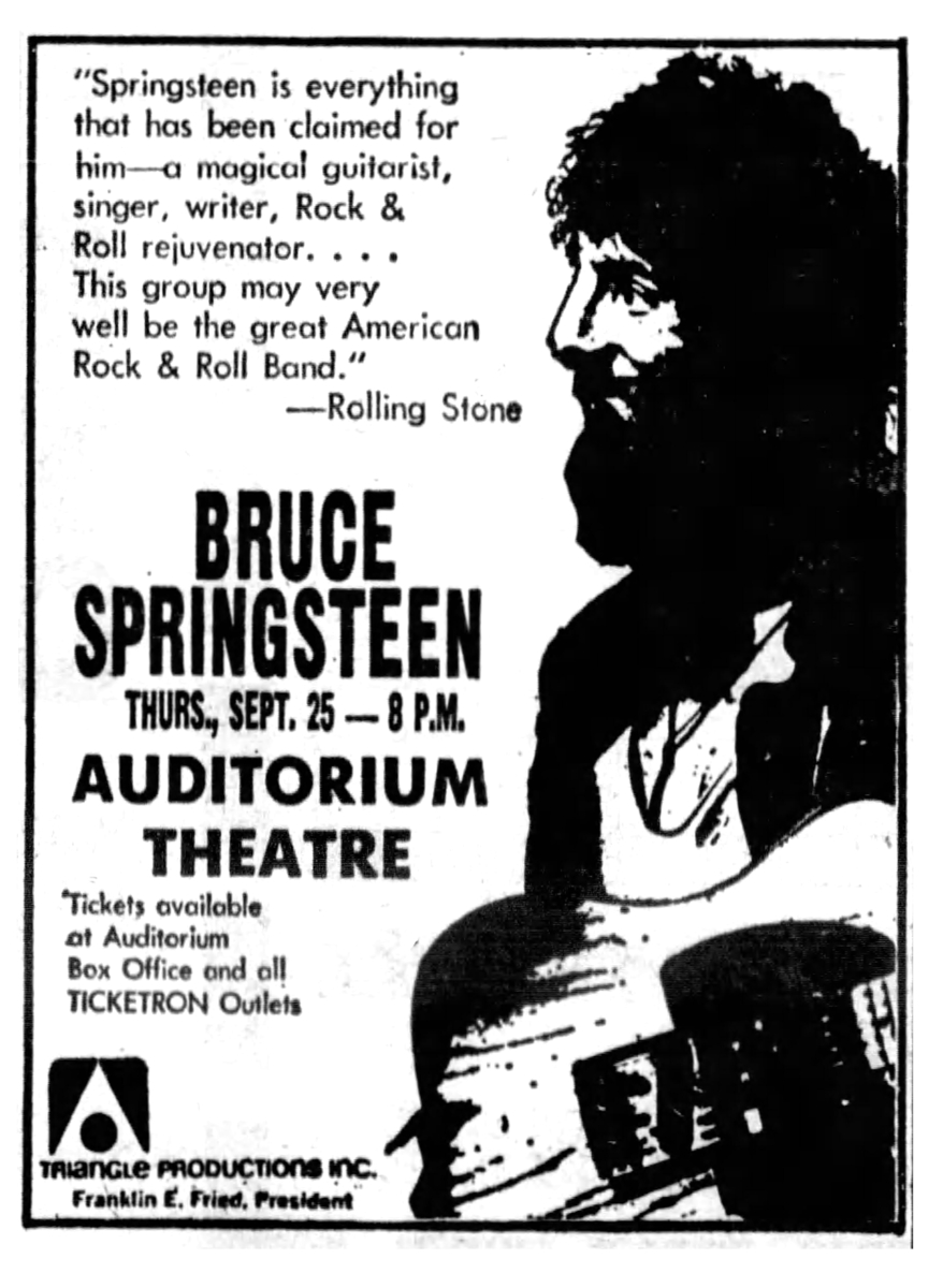 Bruce Springsteen's 1975 Concert & Tour History | Concert Archives