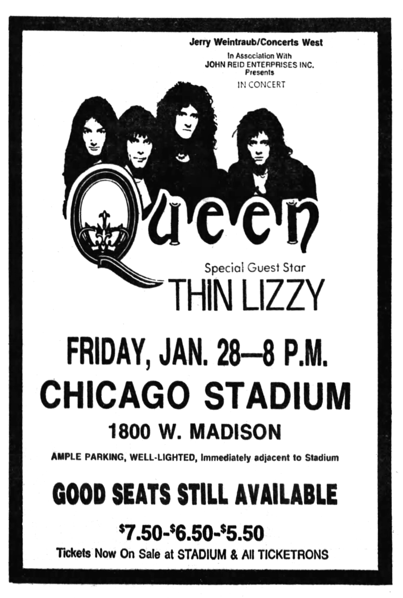 Queen's 1977 Concert & Tour History | Concert Archives