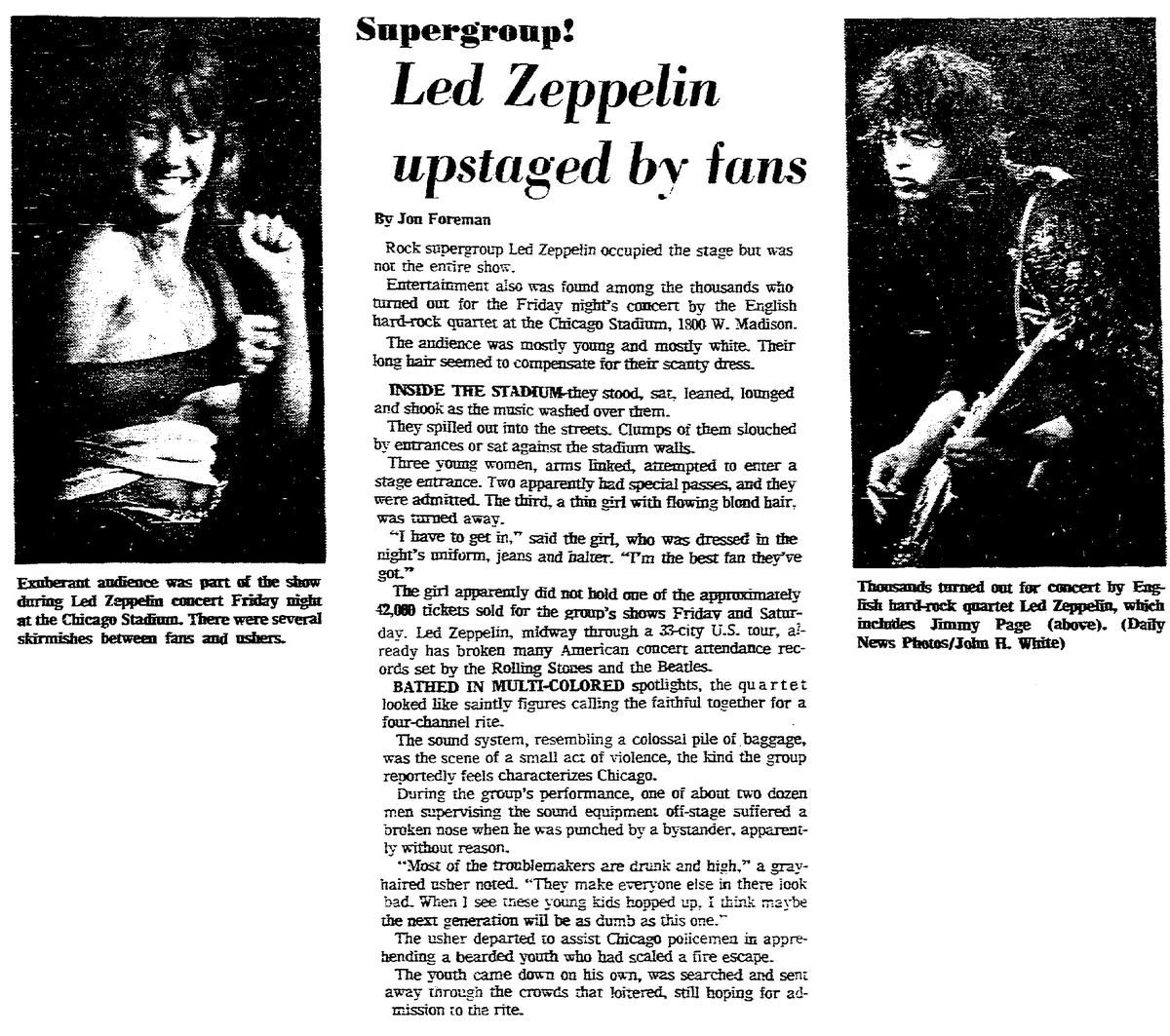 Led Zeppelin's 1973 Concert & Tour History | Concert Archives