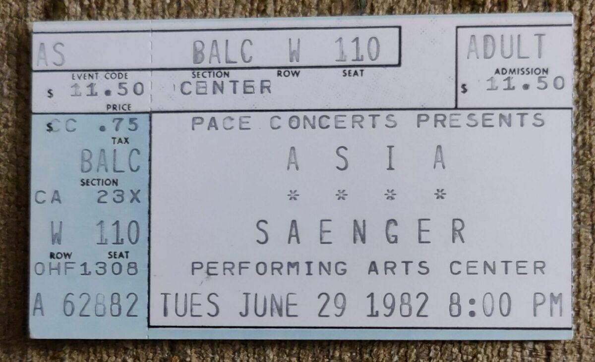Jun 29, 1982: Asia at Saenger Theater New Orleans, Louisiana, United ...