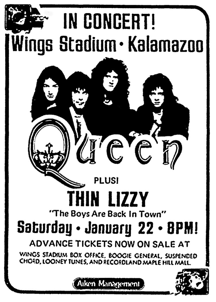 Queen's 1977 Concert & Tour History | Concert Archives