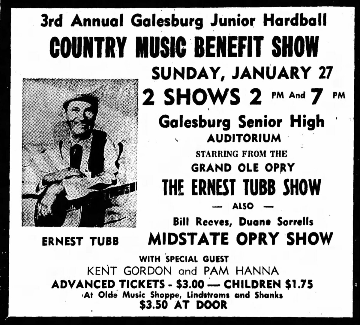 ernest tubb Concert & Tour History | Concert Archives