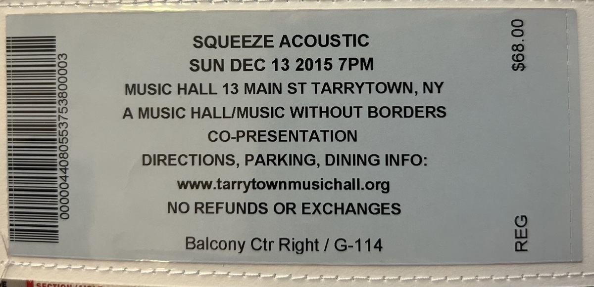 Squeeze Concert & Tour History (Updated for 2024 - 2025) | Concert Archives